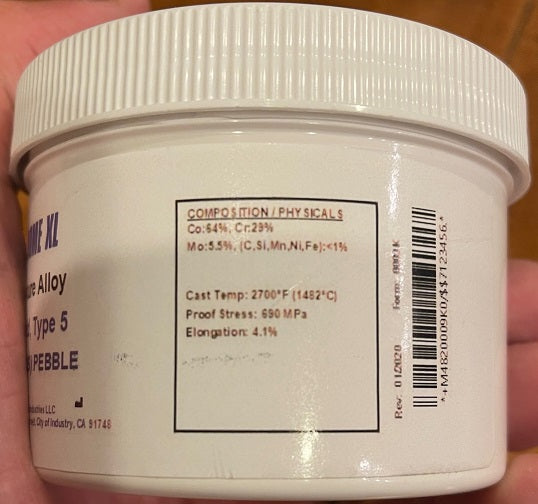 CobaChrome Splash Pebble RPD Alloy – Consolidated Metal Products